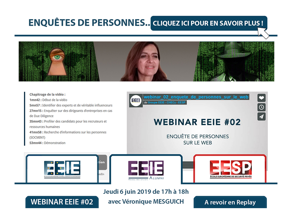 Webinar EEIE #02 : Enquête de personnes sur le web | École Européenne d ...